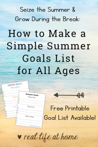 Seize the Summer & Grow: How to Make a Simple Summer Goals List for All ...