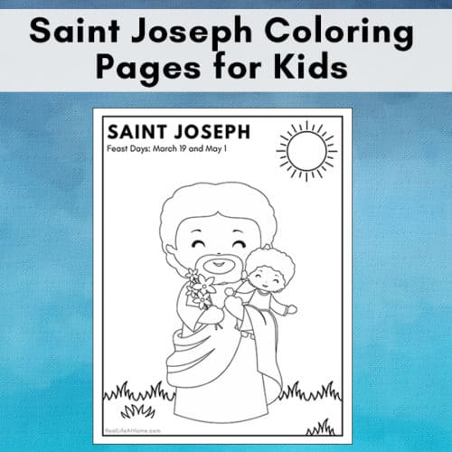 St. Joseph Coloring Page Printable for Kids