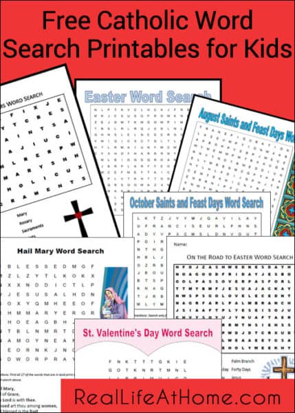 Catholic Word Search Printable