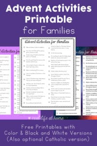 Celebrate Advent with Family: Free Advent Activities Printable