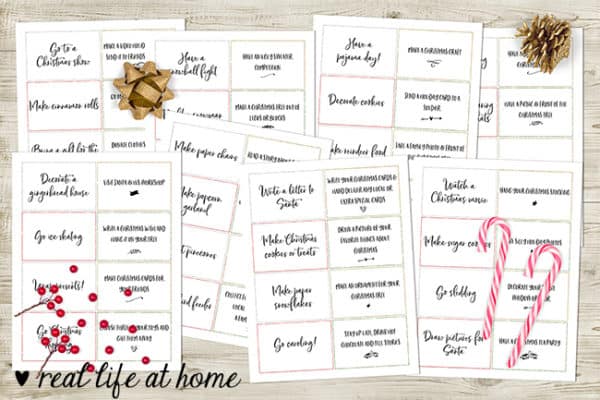 Free DIY Advent Calendar Activities: 60 Fun Advent Activity Cards