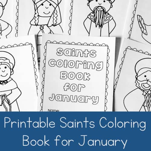 January Saints: Printable Saints Coloring Book for January