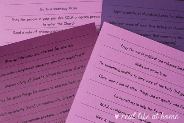 50+ Lent Ideas Printable: Things to Add and Things to Give Up for Lent