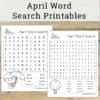Free Printable: April Word Search Printable Puzzle for Kids