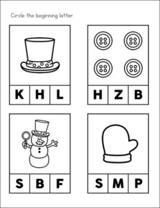 Free Snowman Worksheets for Preschool and Kindergarten Students