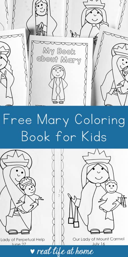 Free Printable Mary Coloring Book for Catholic Kids