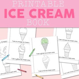 Free Ice Cream Printable Colors Book for Preschool and Kindergarten