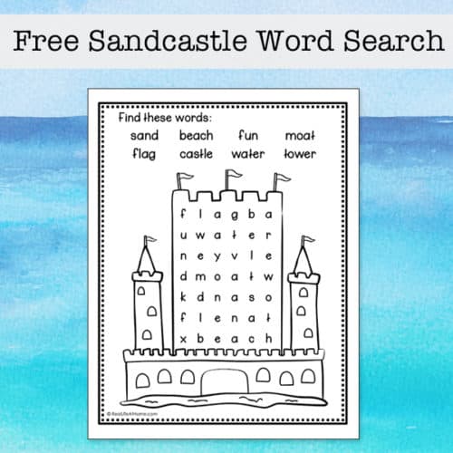 Sandcastle Word Search - Free and Easy Beach Word Find for Kids