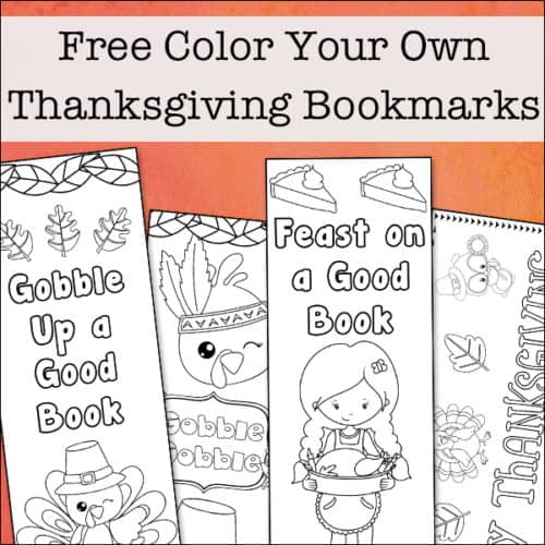Free Printable Thanksgiving Bookmarks to Color for Kids