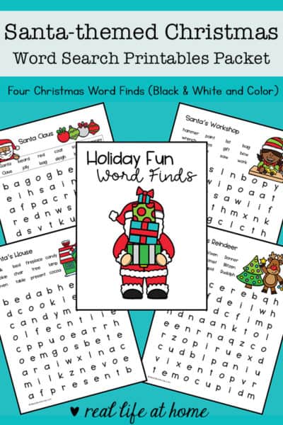 Free Christmas Word Search Printables: Santa, Reindeer, Elves, & More