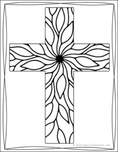 Religious Cross Coloring Pages for Kids and Adults (30 Different Designs)