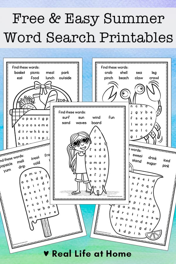 Summer Word Puzzles For Kids Summer Word Puzzles For Kids