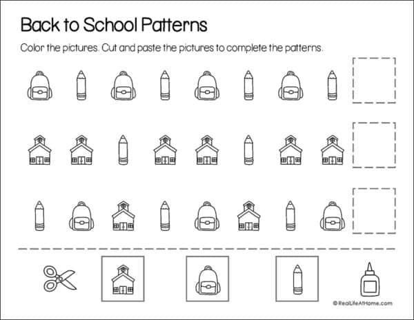 Back to School Fine Motor Skills Packet for Preschool - 1st Grade