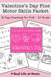 Valentine's Day Fine Motor Skills Packet for Preschool - 1st Grade