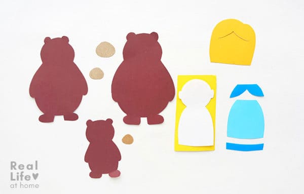 Stick Puppets Goldilocks and the Three Bears Craft