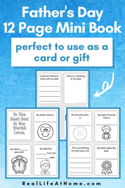 Printable Questionnaire Father's Day Mini Book for Kids