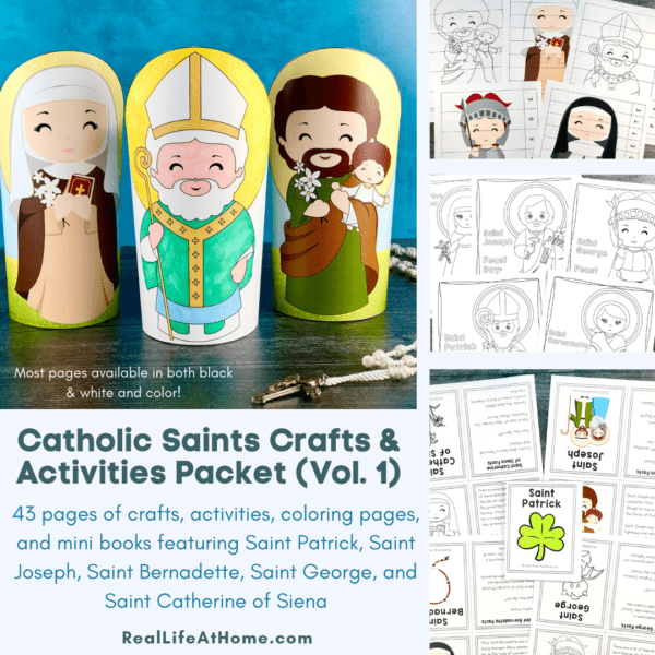 Catholic Saints Crafts and Activities Packet for Kids (Vol. 1)