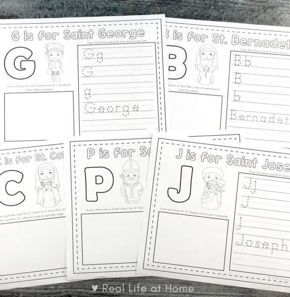 Catholic Saints Crafts and Activities Packet for Kids (Vol. 1)