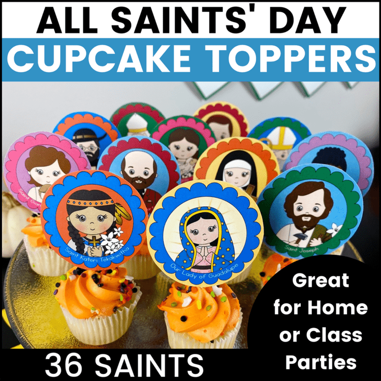 Printable All Saints' Day Cupcake Toppers (Saint Cupcake Toppers)