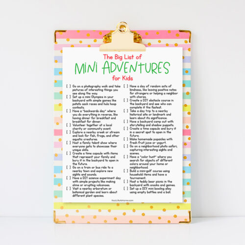 Mini Adventures Printable: Fun and Easy Activities for Kids