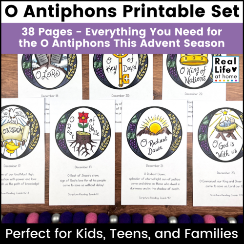 O Antiphons Advent Display Cards and Ornaments Packet for Kids