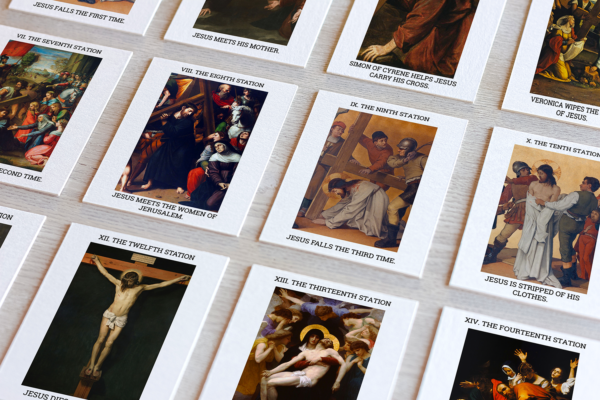 Printable Stations of the Cross Art Cards or Banner