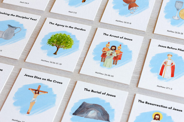 Holy Week and Easter Story Cards Printables for Kids and Families